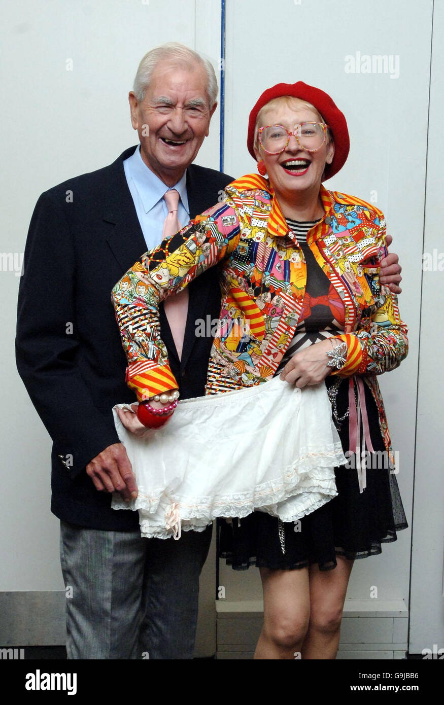 Bill Pertwee stands with Su Pollard, as he celebrates his 80th birthday ...