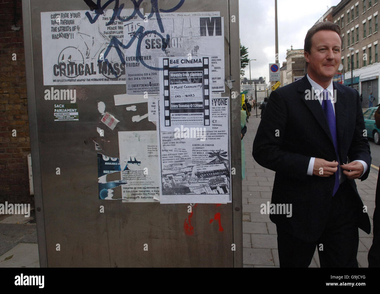 Tory leader Cameron visits Hackney Stock Photo - Alamy