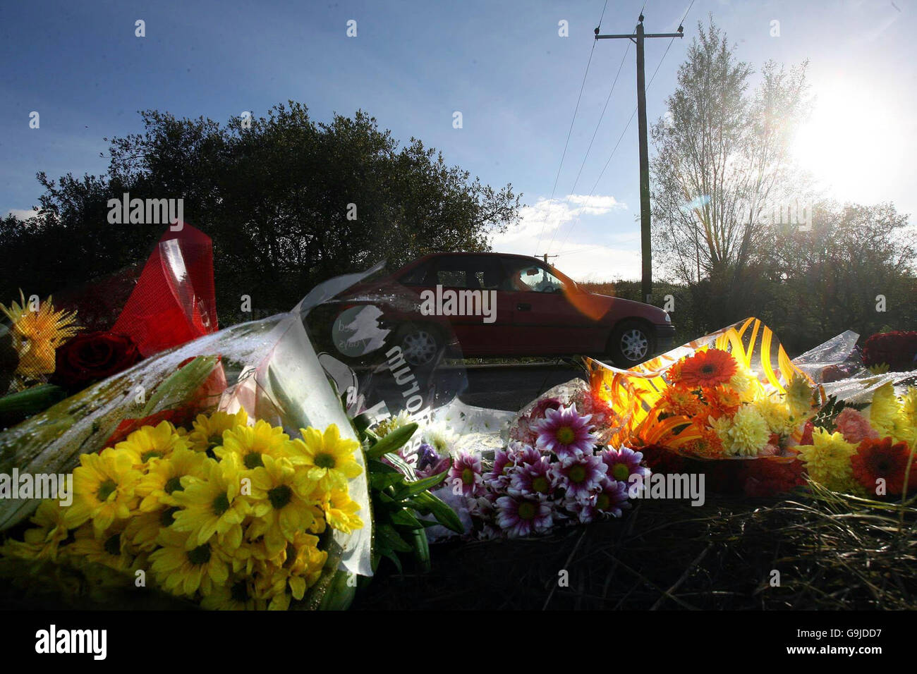 Road death funeral Stock Photo - Alamy