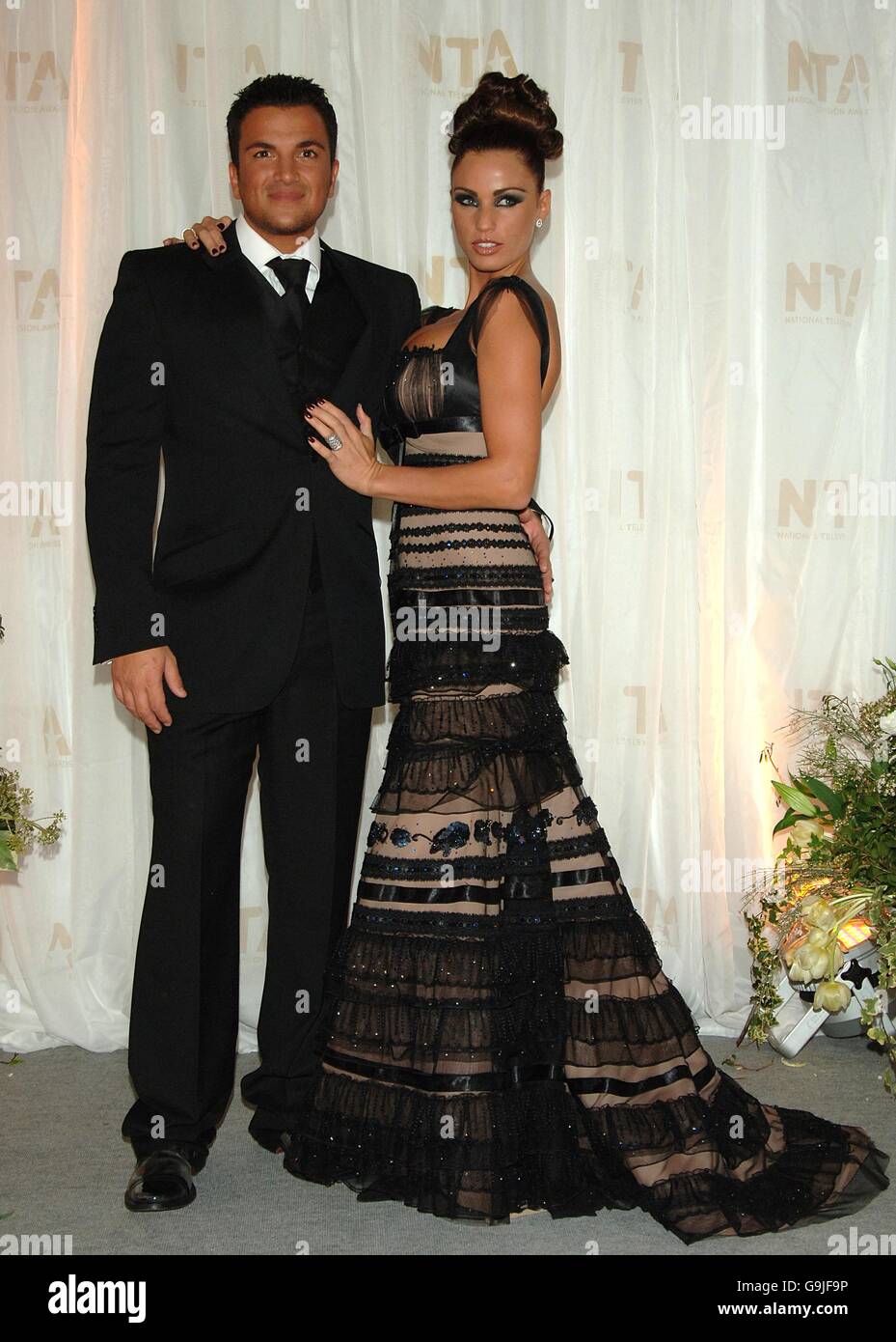 (R-L) Jordan and Peter Andre at the National Television Awards 2006 at ...