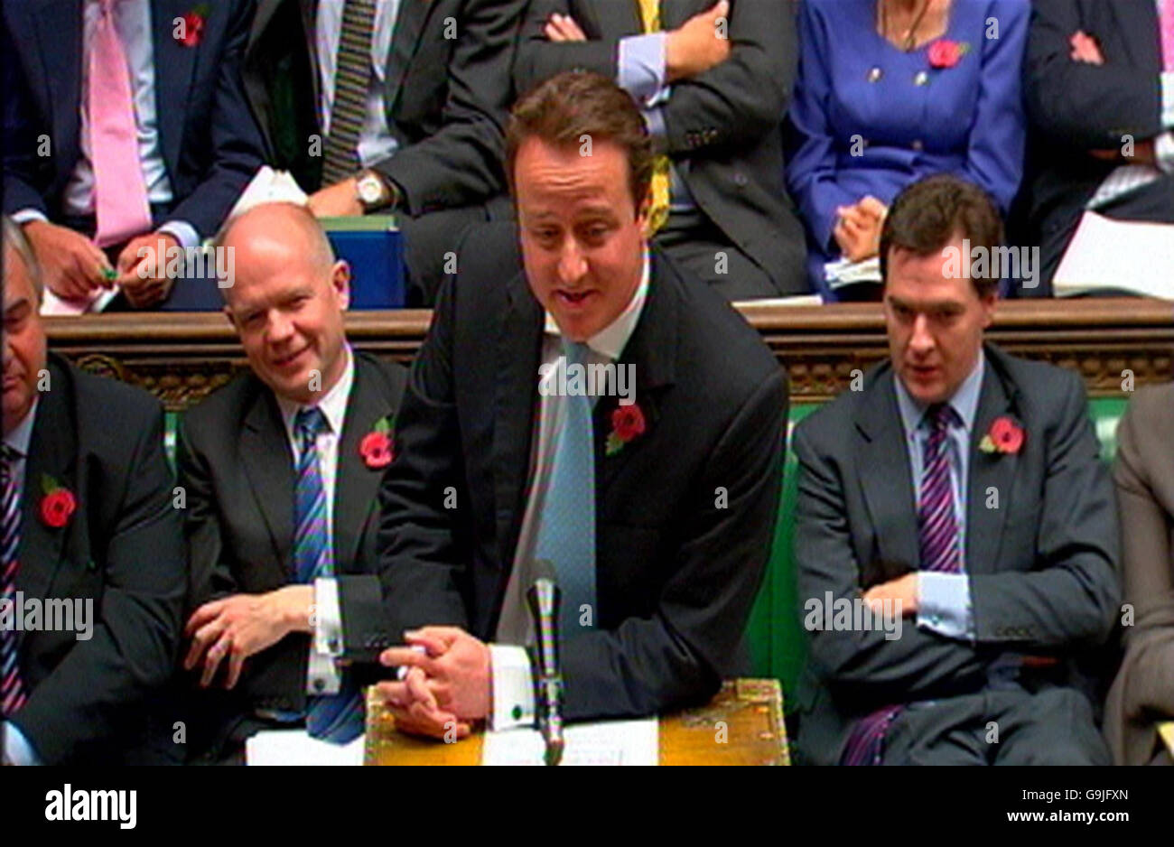 Half length lectern smiling speaking mike mang hi-res stock photography ...
