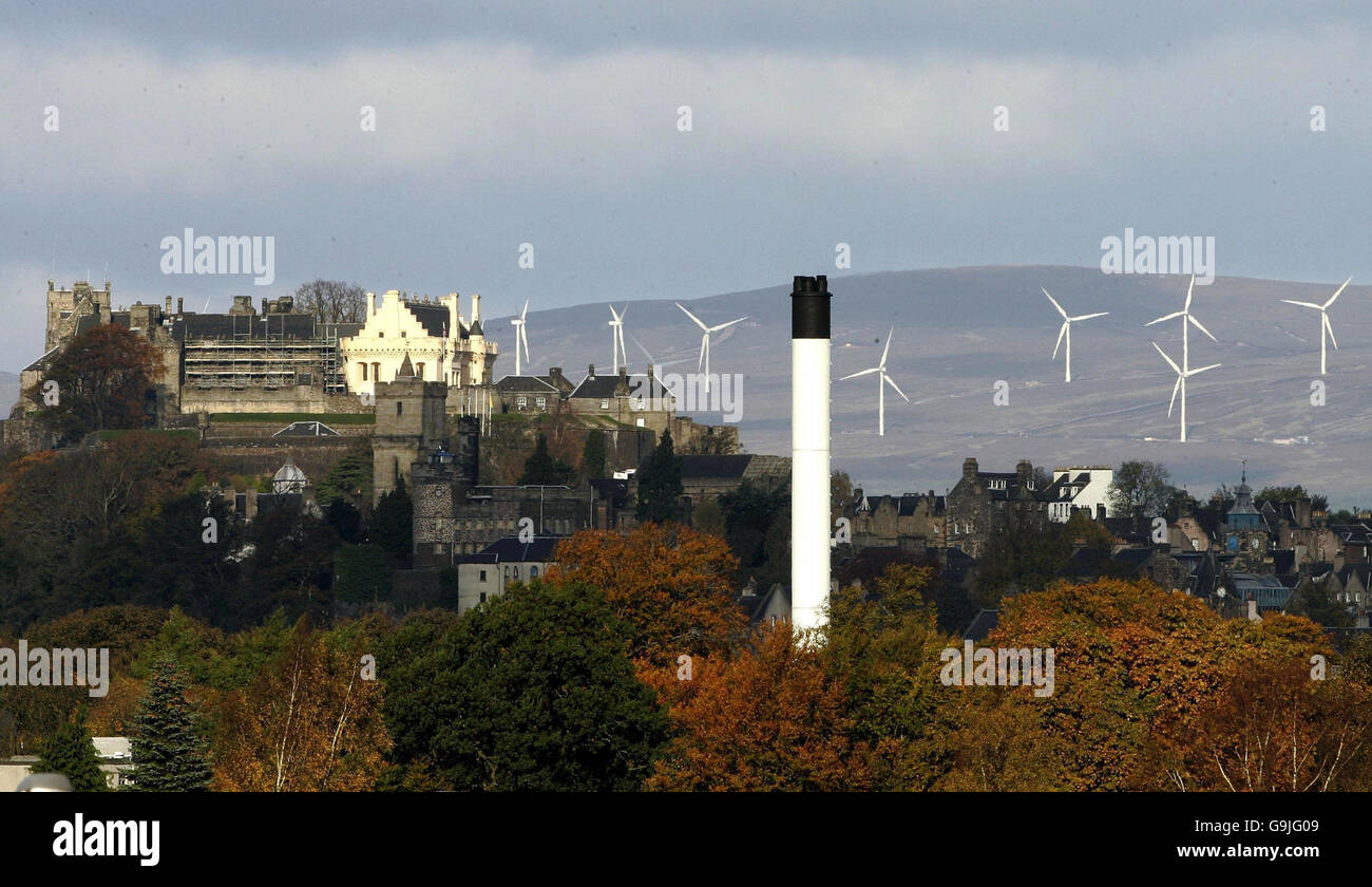 Stirling Castle Wind Farm High Resolution Stock Photography and Images ...