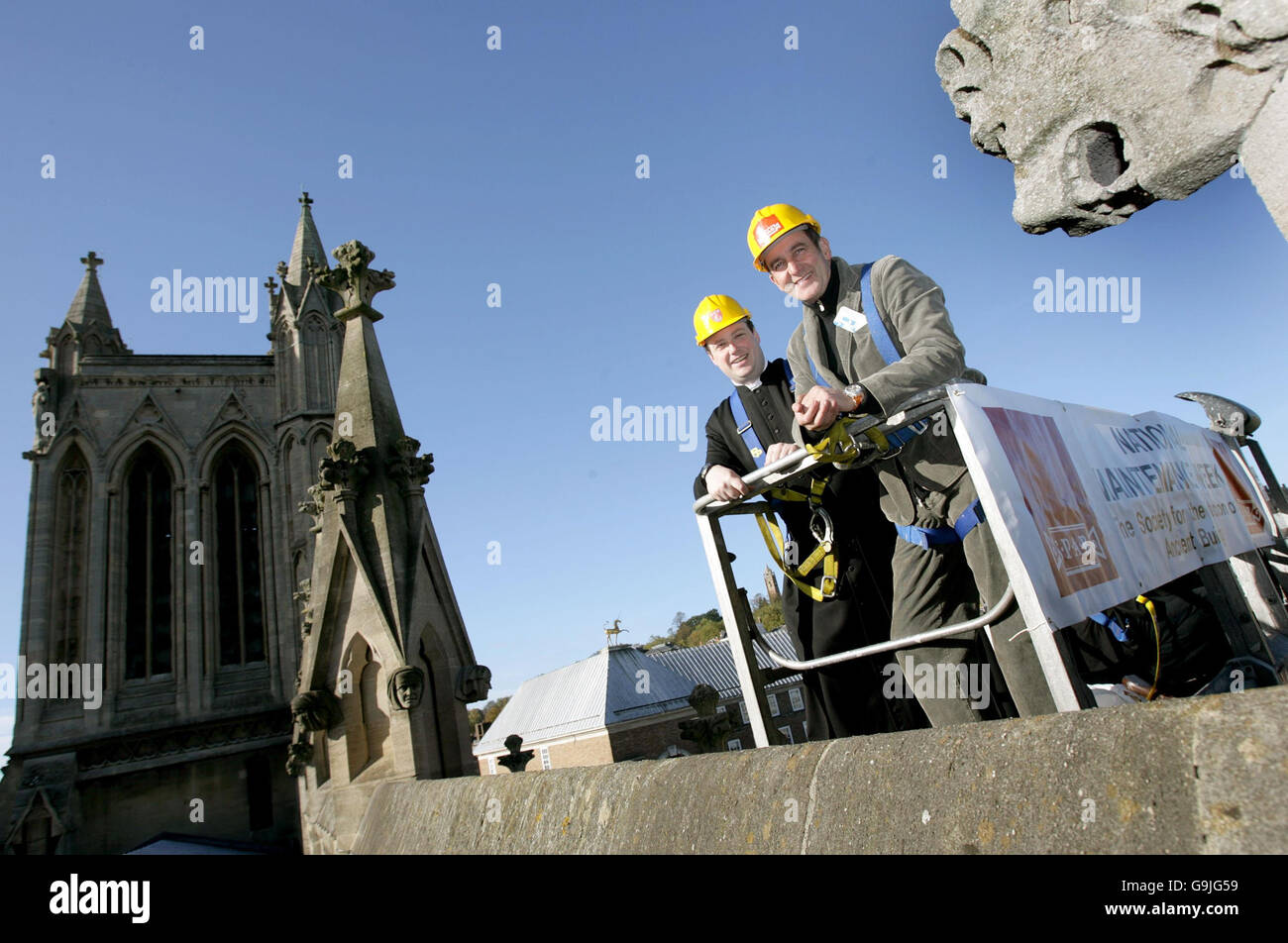 Presenter Helps Clean Up Cathedral Stock Photo - Alamy