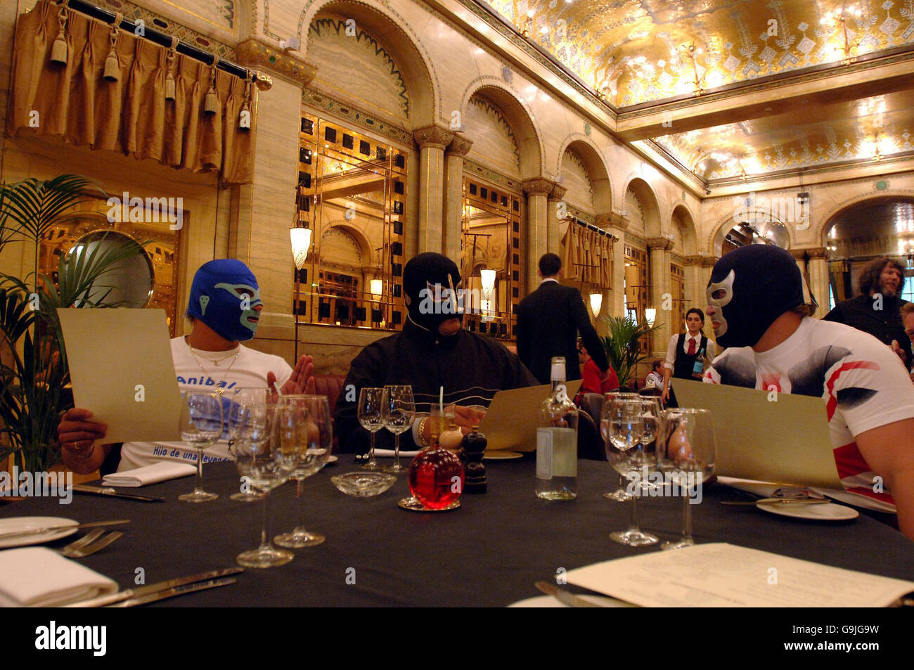 Heavyweight wrestlers from Mexico from left: Anibal, Rayo De Jalisco ...