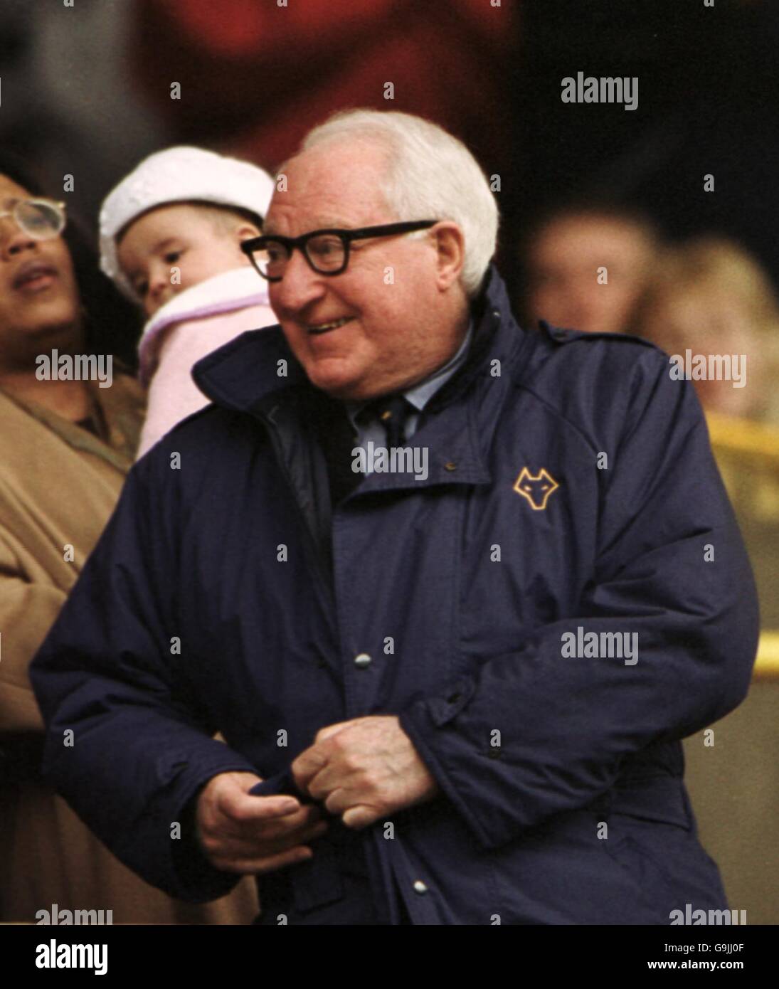 Wolverhampton Wanderers' chairman Sir Jack Hayward OBE watches the game ...
