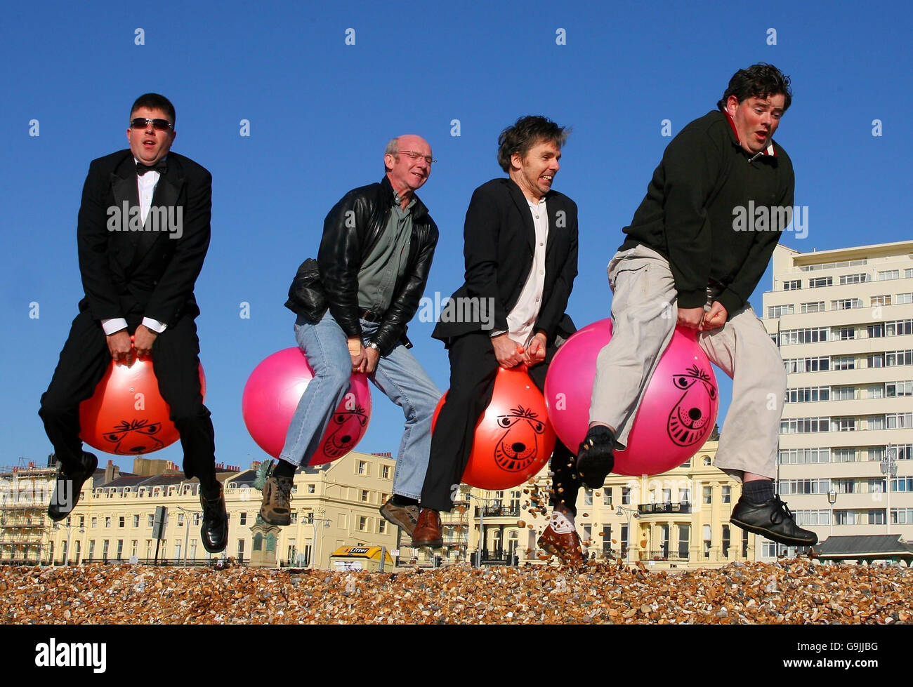 Launch of world's biggest space hopper race Stock Photo - Alamy