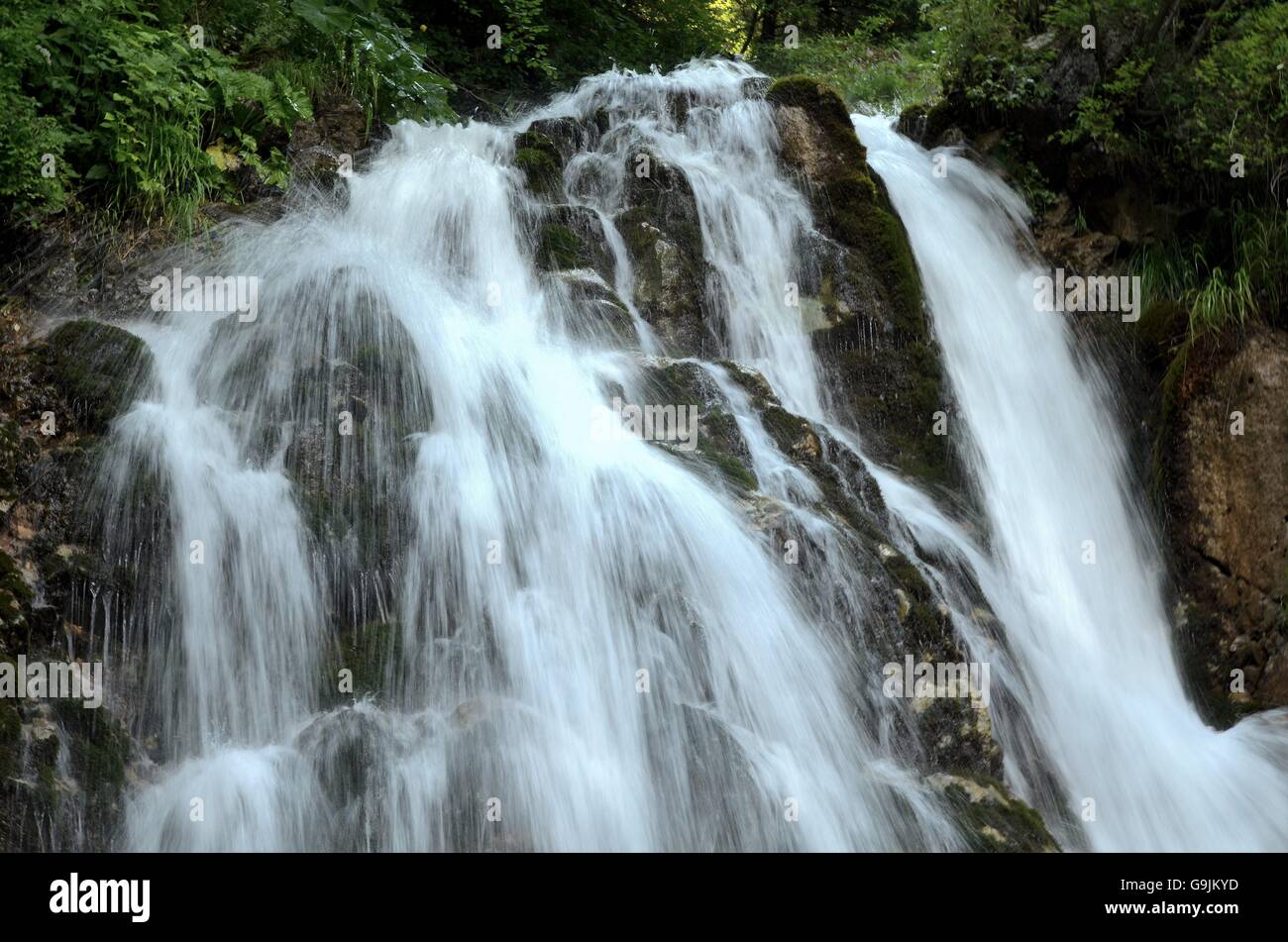 Urlatoarea Mountain Waterfall, Bucegi, Romania Stock Photo - Alamy
