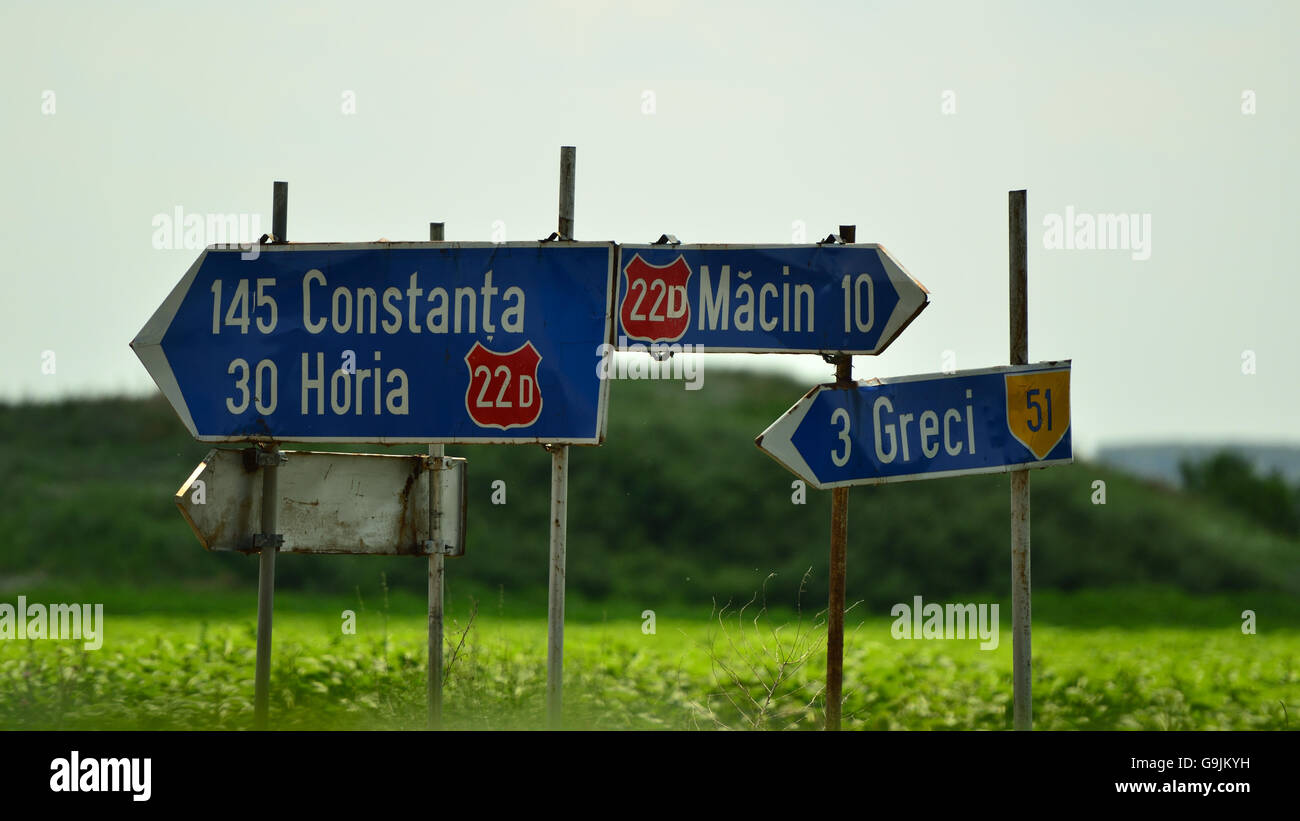 Traffic signs in romania hi-res stock photography and images - Alamy