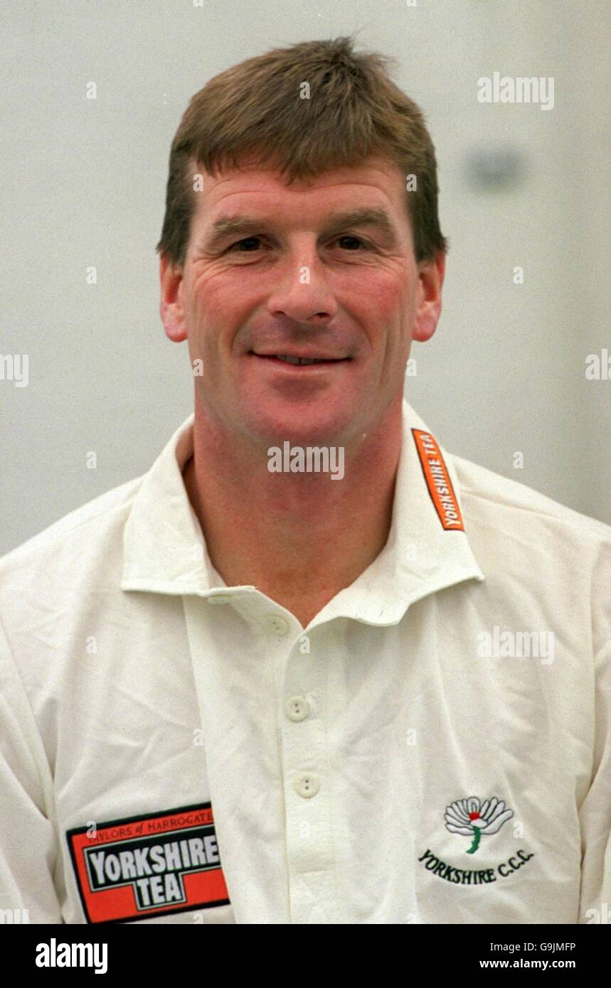 Cricket - Yorkshire CCC Photocall. David Byas, Yorkshire CCC Stock ...