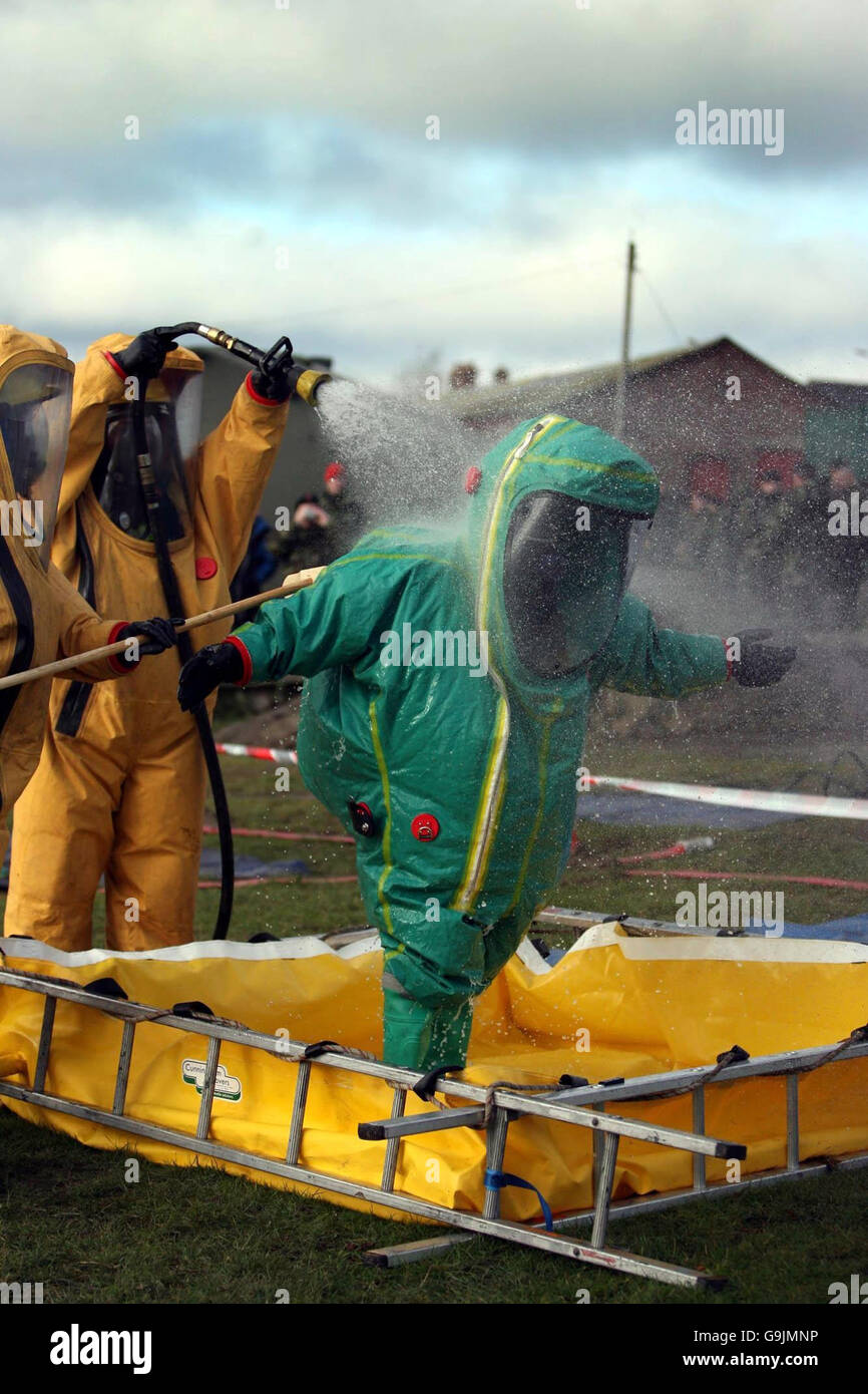 Chemical and biological attack simulation Stock Photo - Alamy