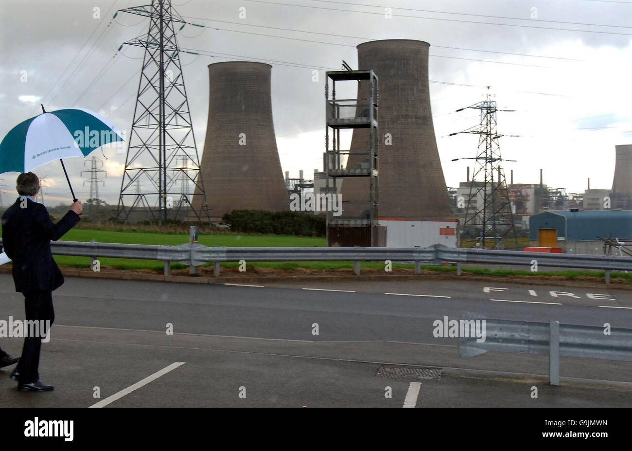 Prime Minister Tony Blair looks around the Sellafield Nuclear Site ...