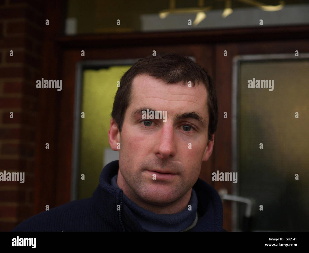 Jockey roderick greene at lingfield racecourse hi-res stock photography ...