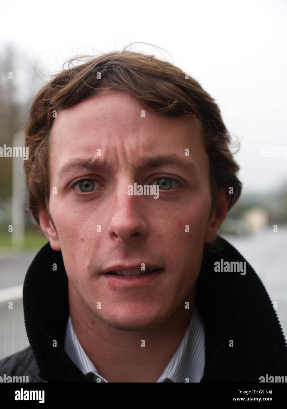 Racing - Lingfield. Jockey Colin Bolger at Lingfield racecourse Stock ...