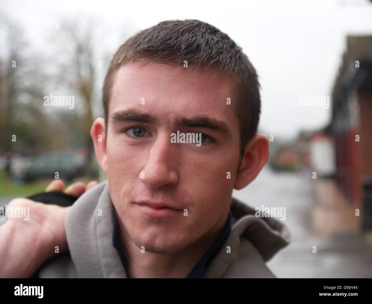Jockey William Biddick at Lingfield racecourse Stock Photo - Alamy