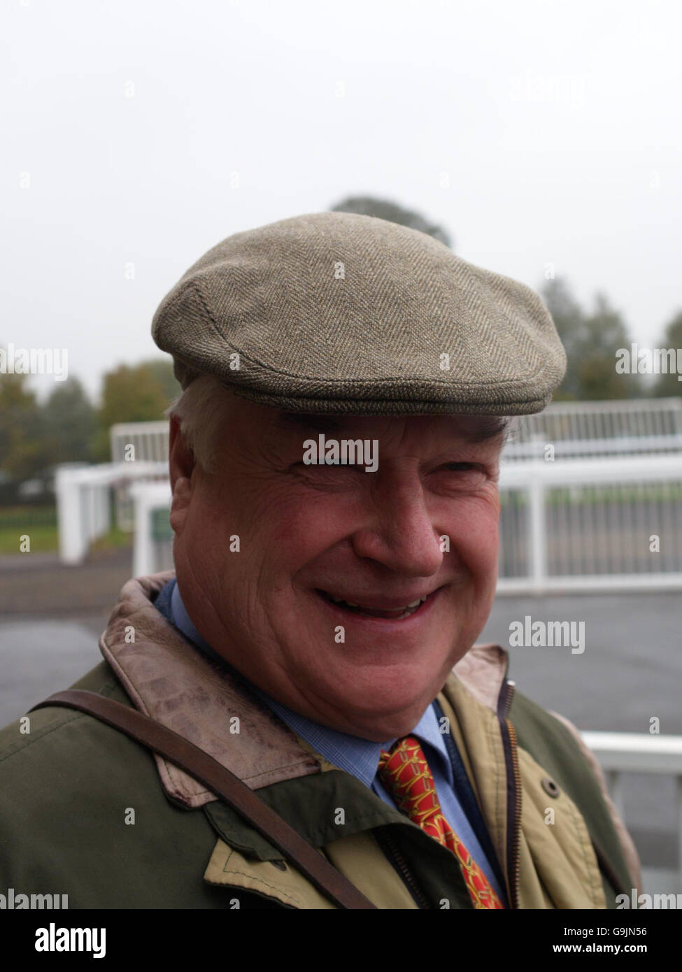 Horse trainer David Gandolfo at Lingfield racecourse Stock Photo - Alamy