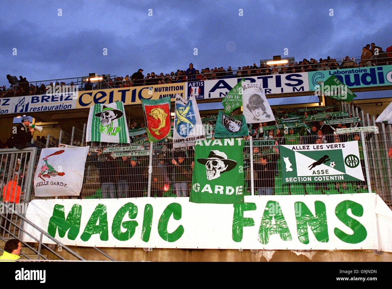 French Soccer - Premiere Division - Stade Rennais v St Etienne. Banners ...
