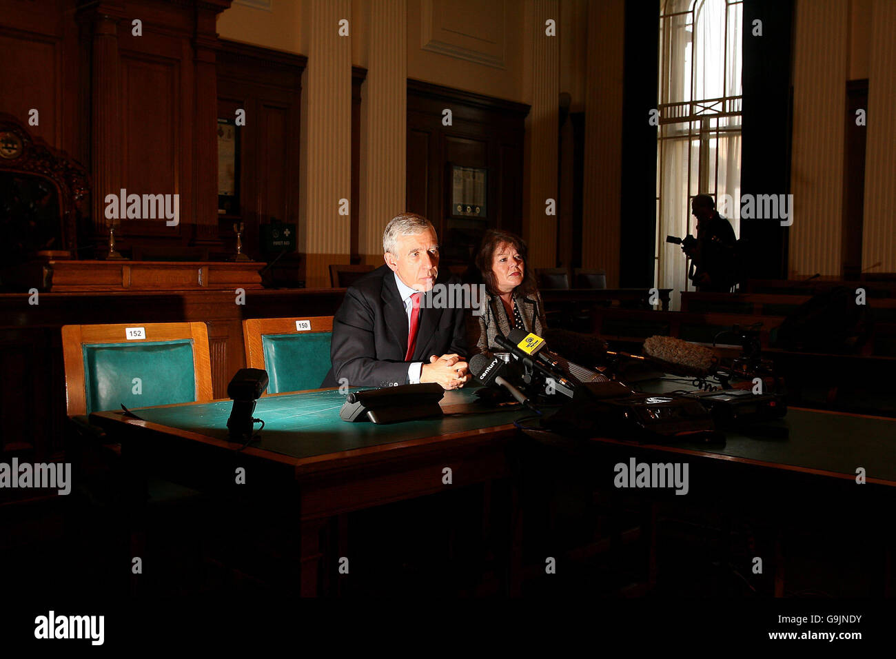 Britain's Leader of the Commons Jack Straw, with Kate Hollern, the ...
