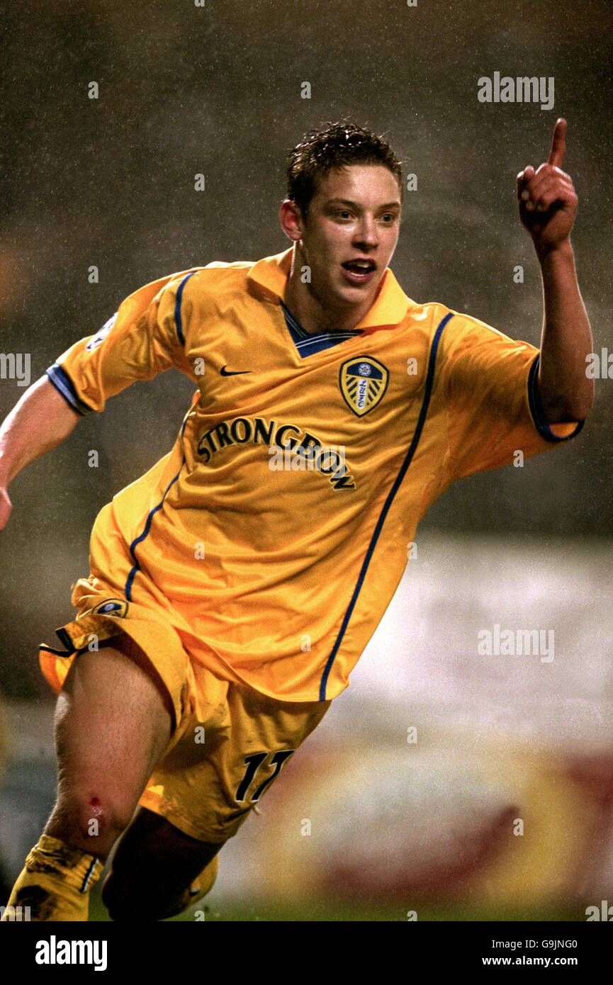 Leeds United's Alan Smith celebrates scoring the first goal Stock Photo ...