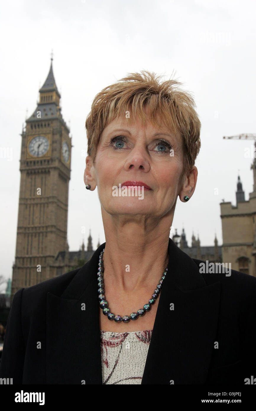 Newcastle lady Christine Knighton stands outside Parliament, London, as ...