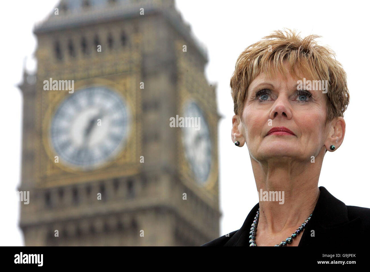 Newcastle lady Christine Knighton stands outside Parliament, London, as ...