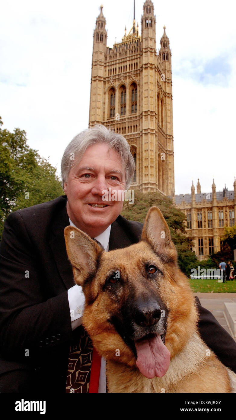 Carlisle MP Eric Martlew with his seven-year-old German Shepherd Tag ...