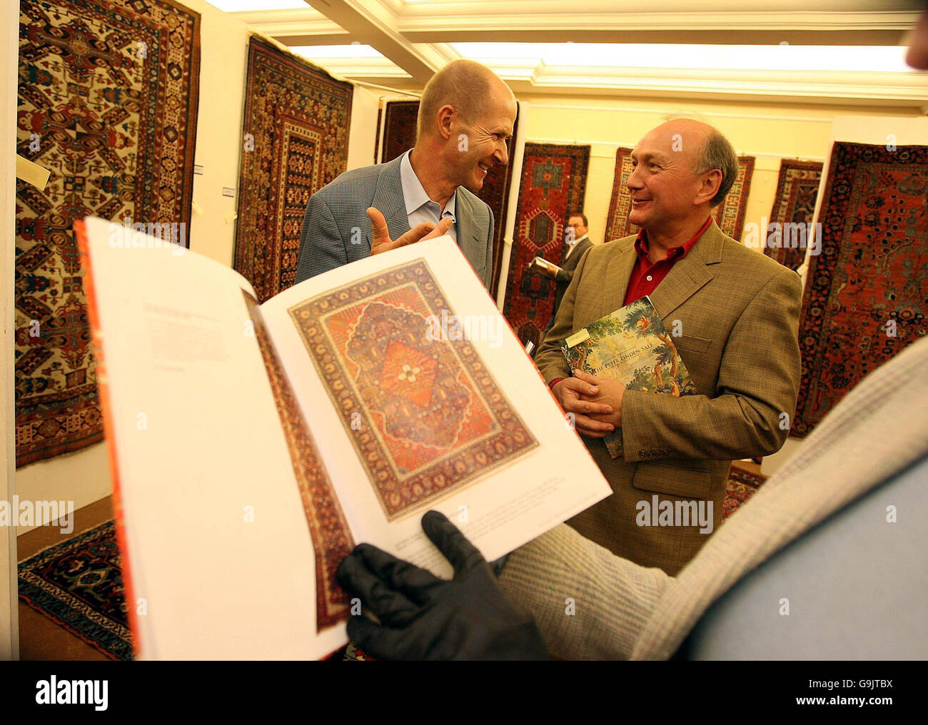 Peter Linden (left) talks to British Ambassador David Reddaway in front ...