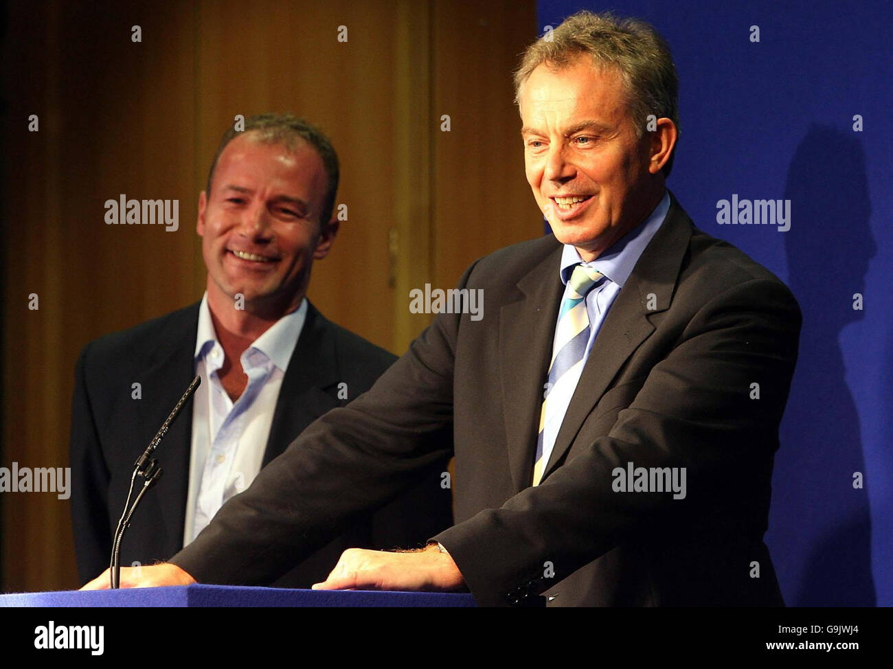 Prime Minister Tony Blair (right) and ex-Newcastle and England ...