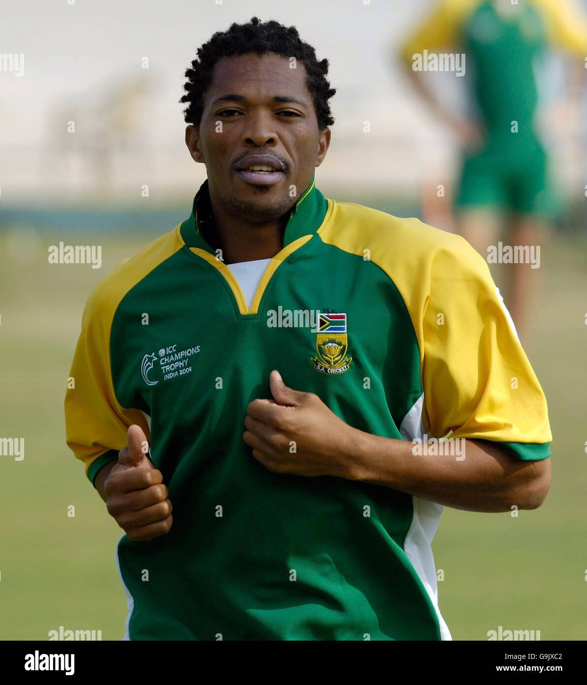 South Africa's bowler Makhaya Ntini during a practice session at the ...