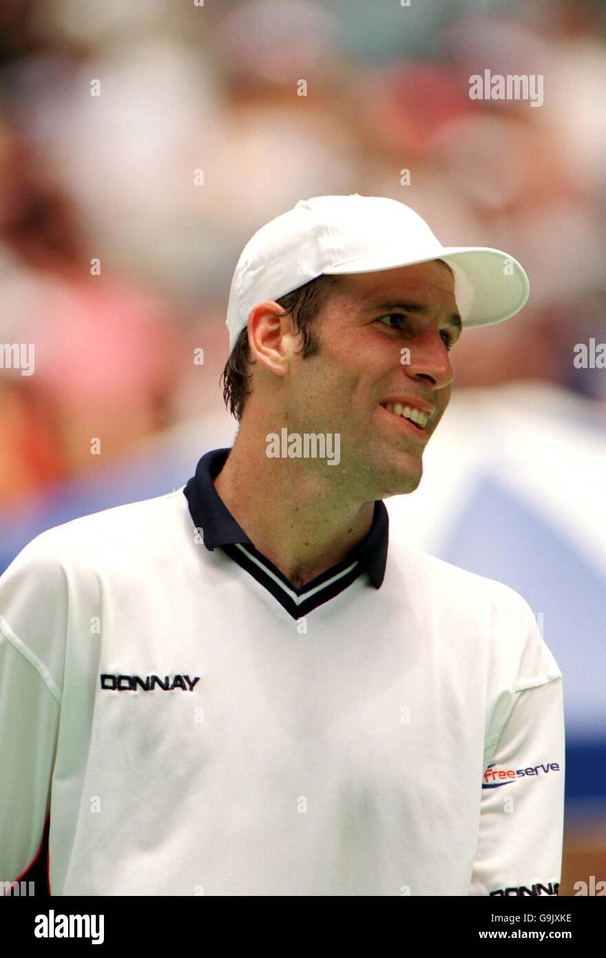 Tennis - Australian Open - Fourth Round. Greg Rusedski smiles during ...