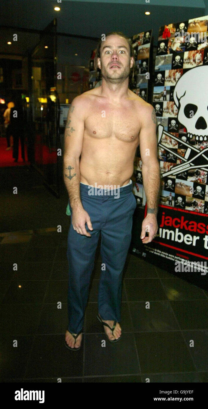 Chris Pontius Arrives For The Uk Premiere Of Jackass Stock Photos ...