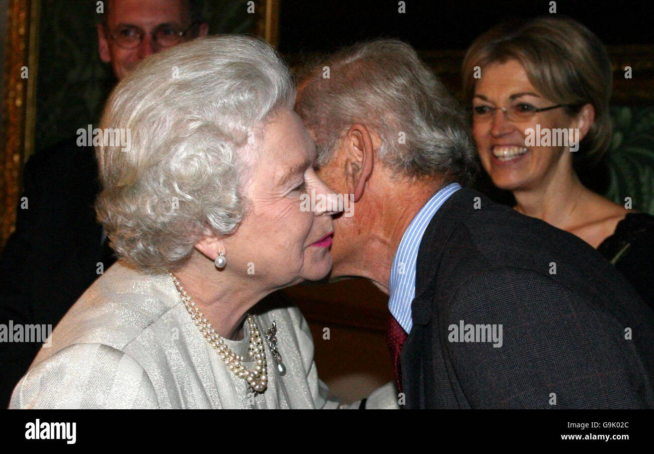 Britain's Queen Elizabeth II greets the Lord Lieutenant for ...