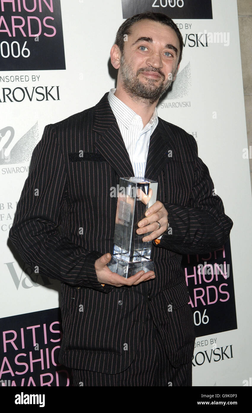 Eugene Souleiman with his Fashion Creator award at the British Fashion ...
