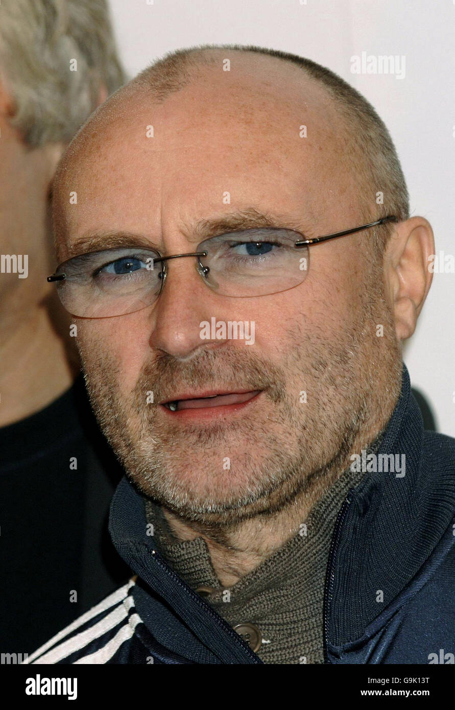 Genesis singer and drummer Phil Collins, during a photocall to announce ...