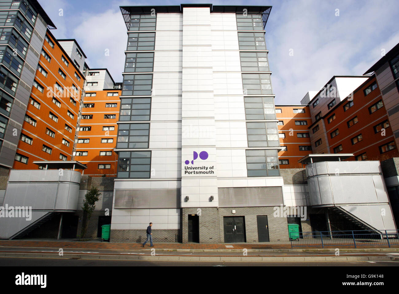 General view of the halls of residence and administration offices at ...