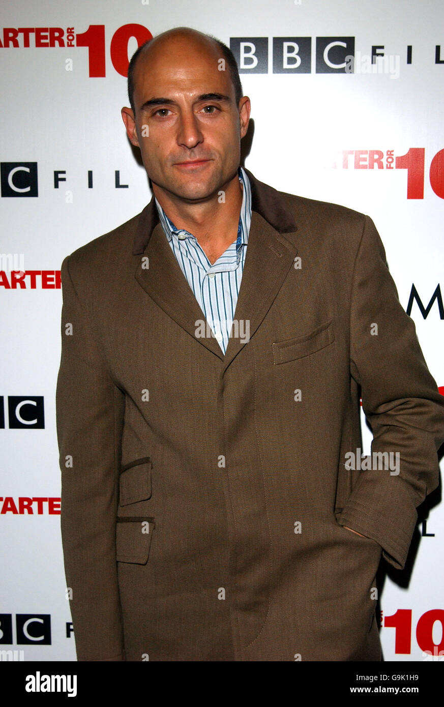 Mark Strong arrives for the premiere of Starter for Ten, at the Coronet ...