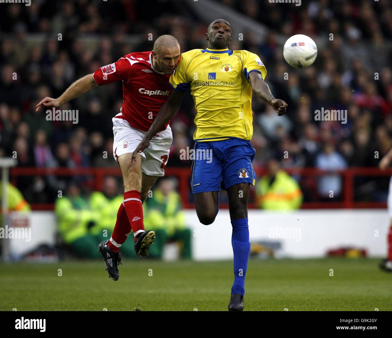 Nottingham forests danny cullip and yeadings marvin morgan hi-res stock ...