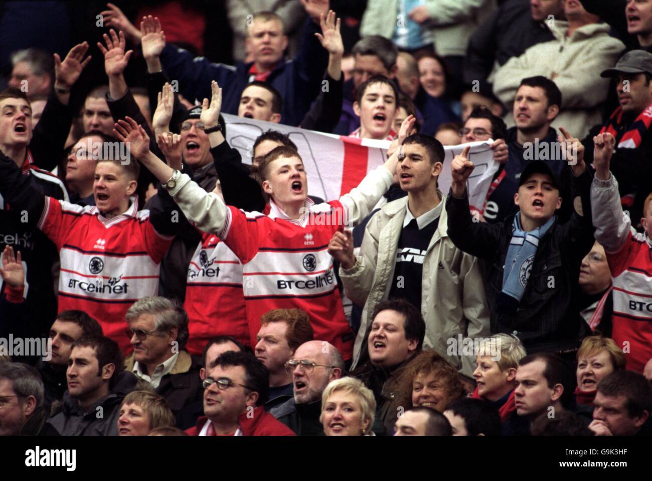 Middlesbrough fans make their feelings known hi-res stock photography ...
