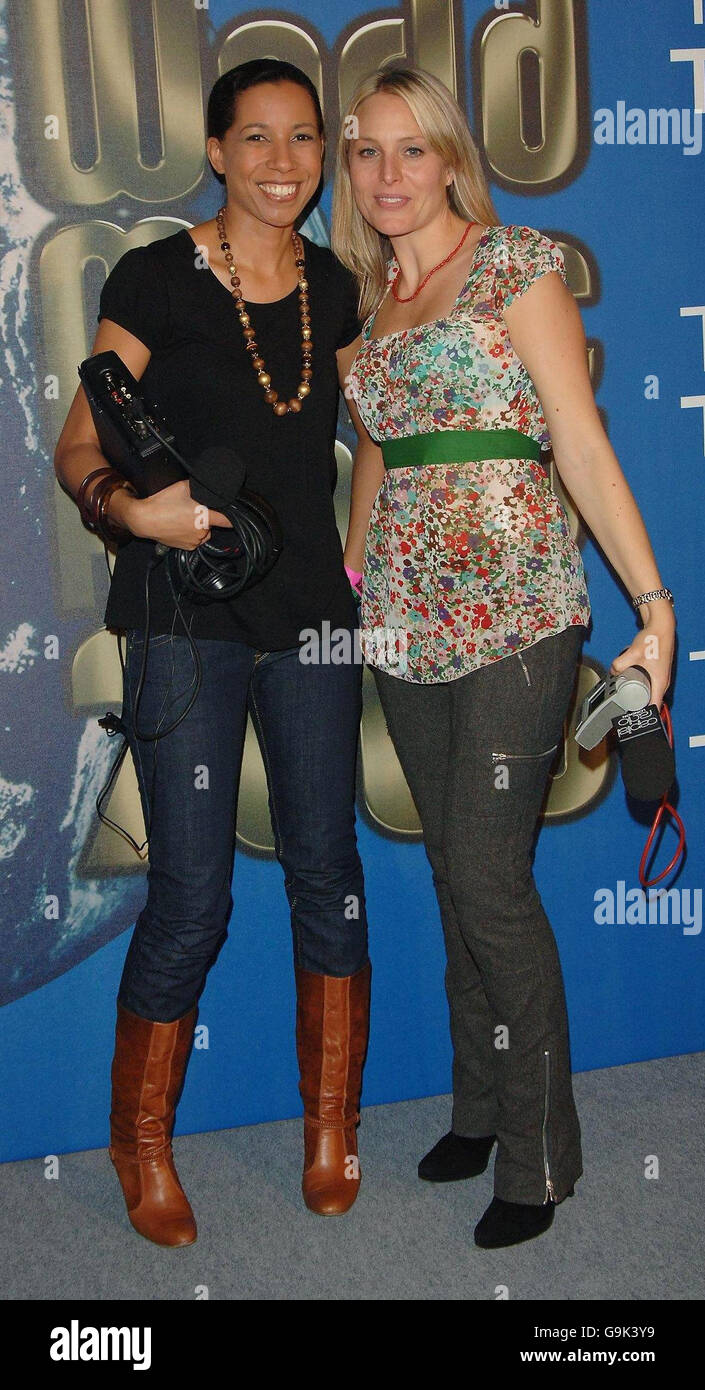 Margarita Taylor (left) and Sam Mann backstage, during the World Music ...