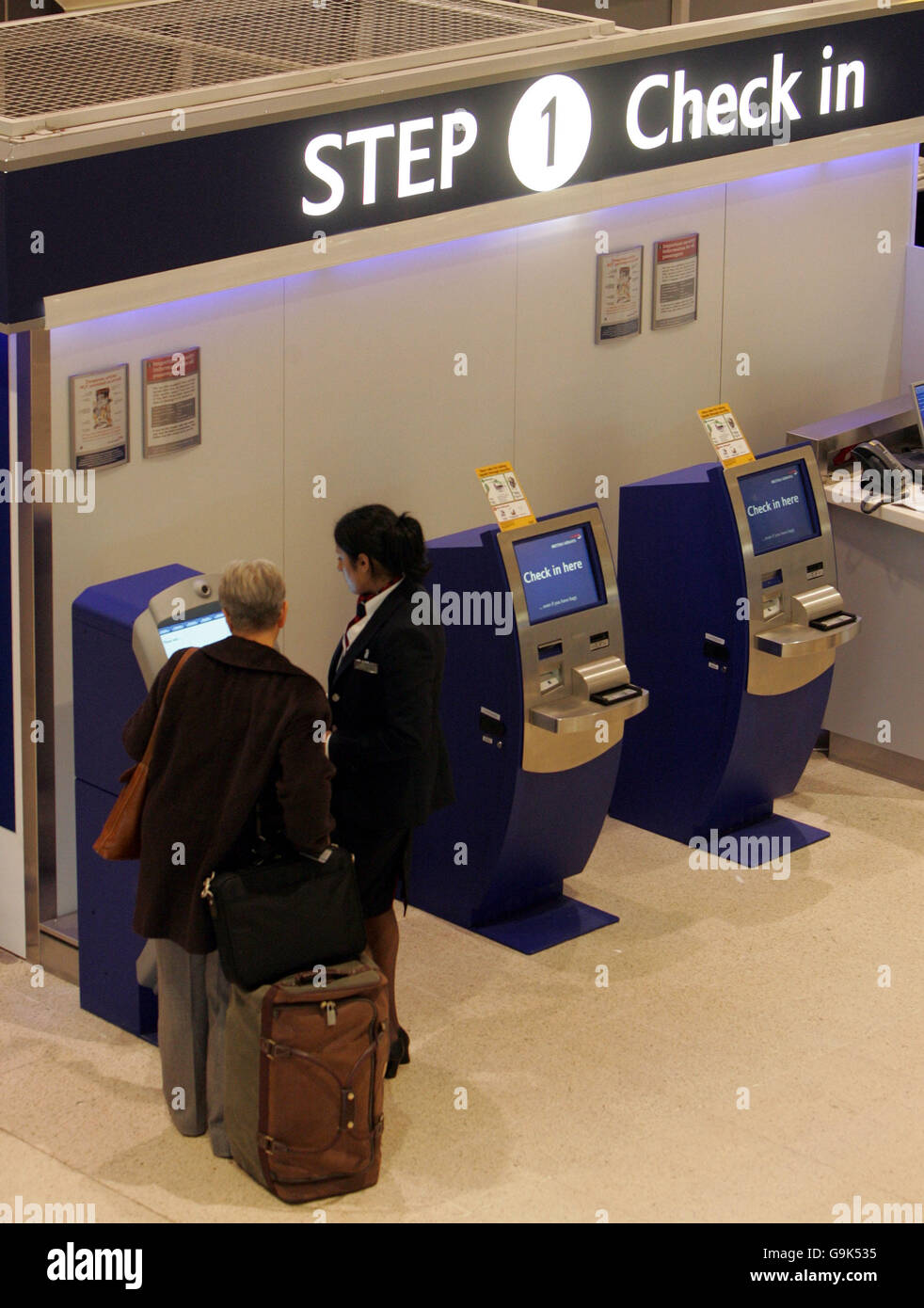 Heathrow Airport. Checking-in at the BA area in Heathrow Airport's ...