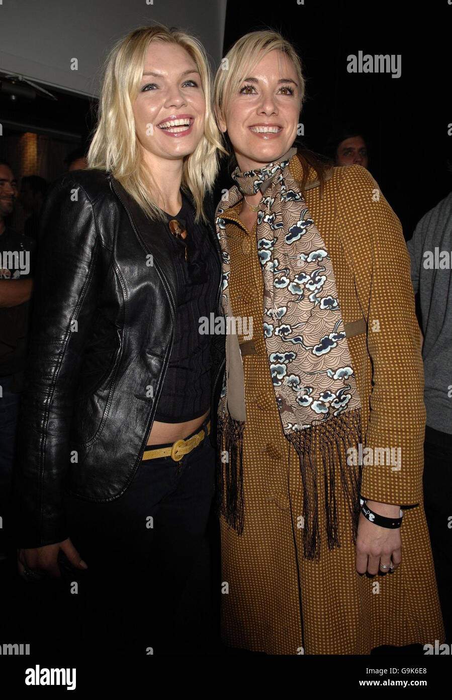 Kate Thornton (left) and Tamzin Outhwaite watch All Saints perform live ...