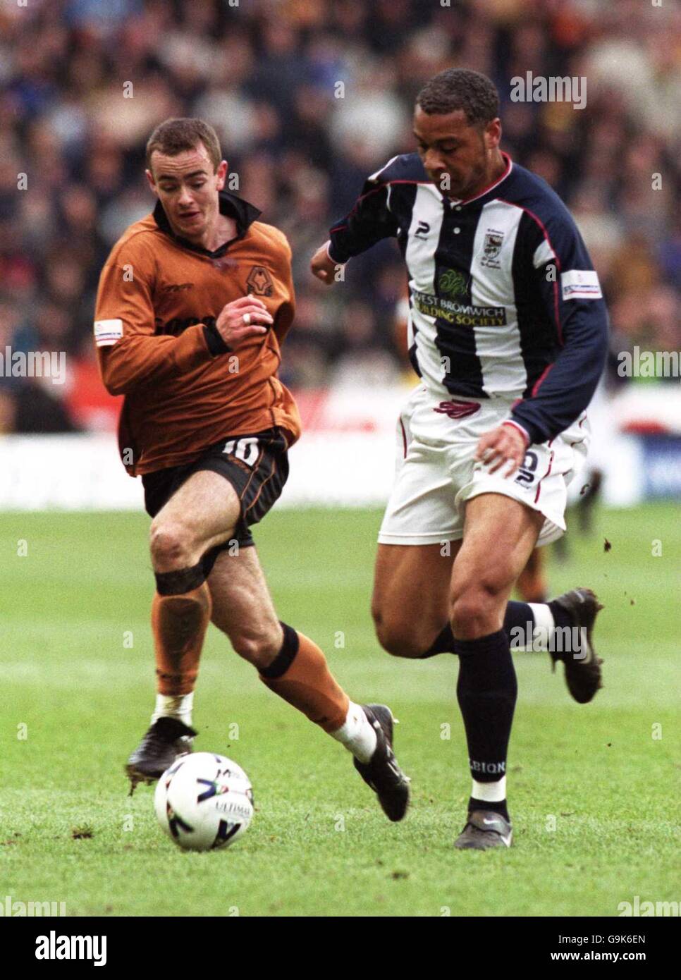 Wolverhampton Wanderers' Michael Branch and West Bromwich Albion's Matt ...