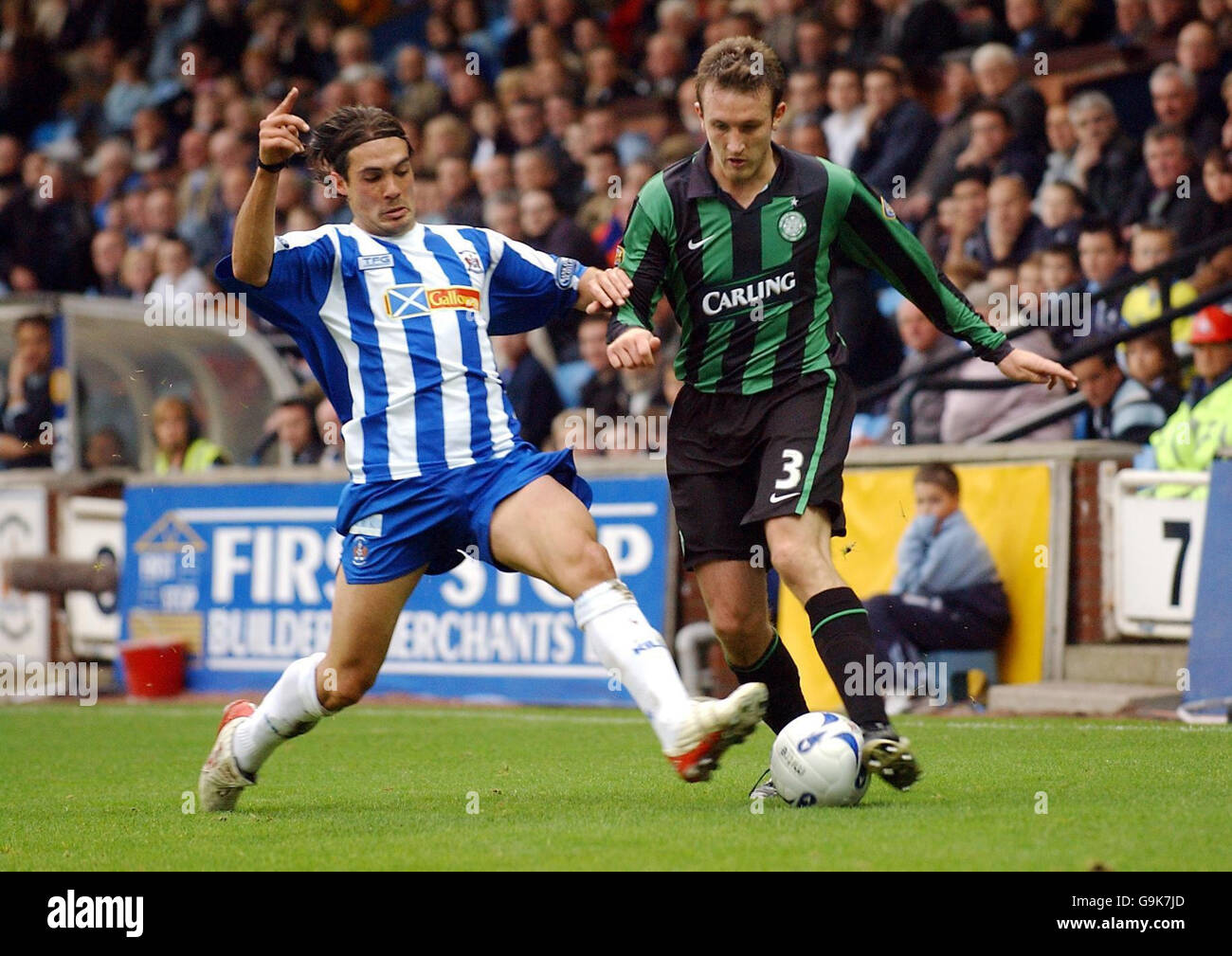 Kilmarnock's Danny Invincibile and Celtic's Lee Naylor during the Bank ...