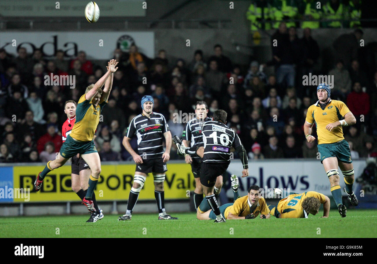 Rugby Union - Ospreys v Australia - Liberty Stadium - Swansea Stock ...