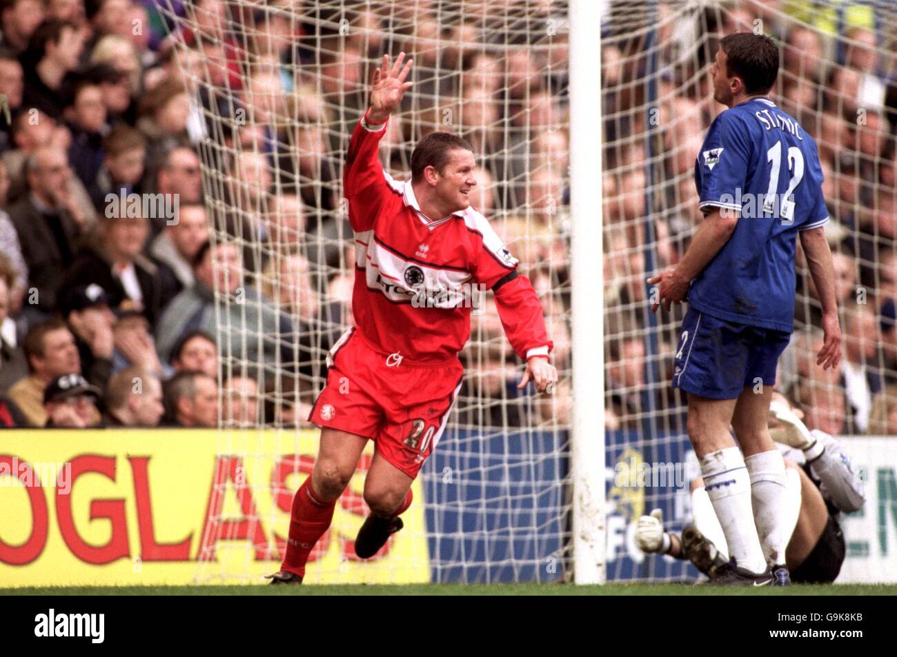 Middlesbrough's new signing Dean Windass celebrates his equalizing goal ...