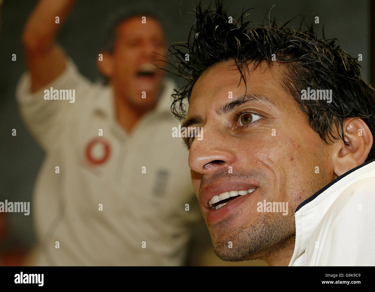 England fast bowler Sajid Mahmood during a press conference at Sydney ...