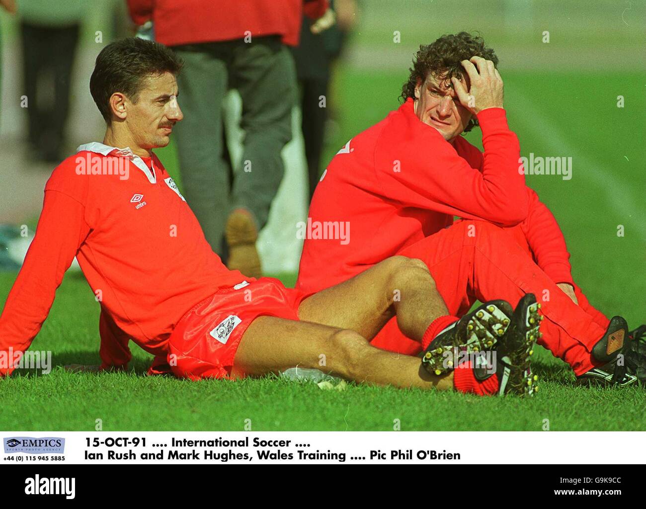 Ian rush and mark hughes at wales training hi-res stock photography and ...
