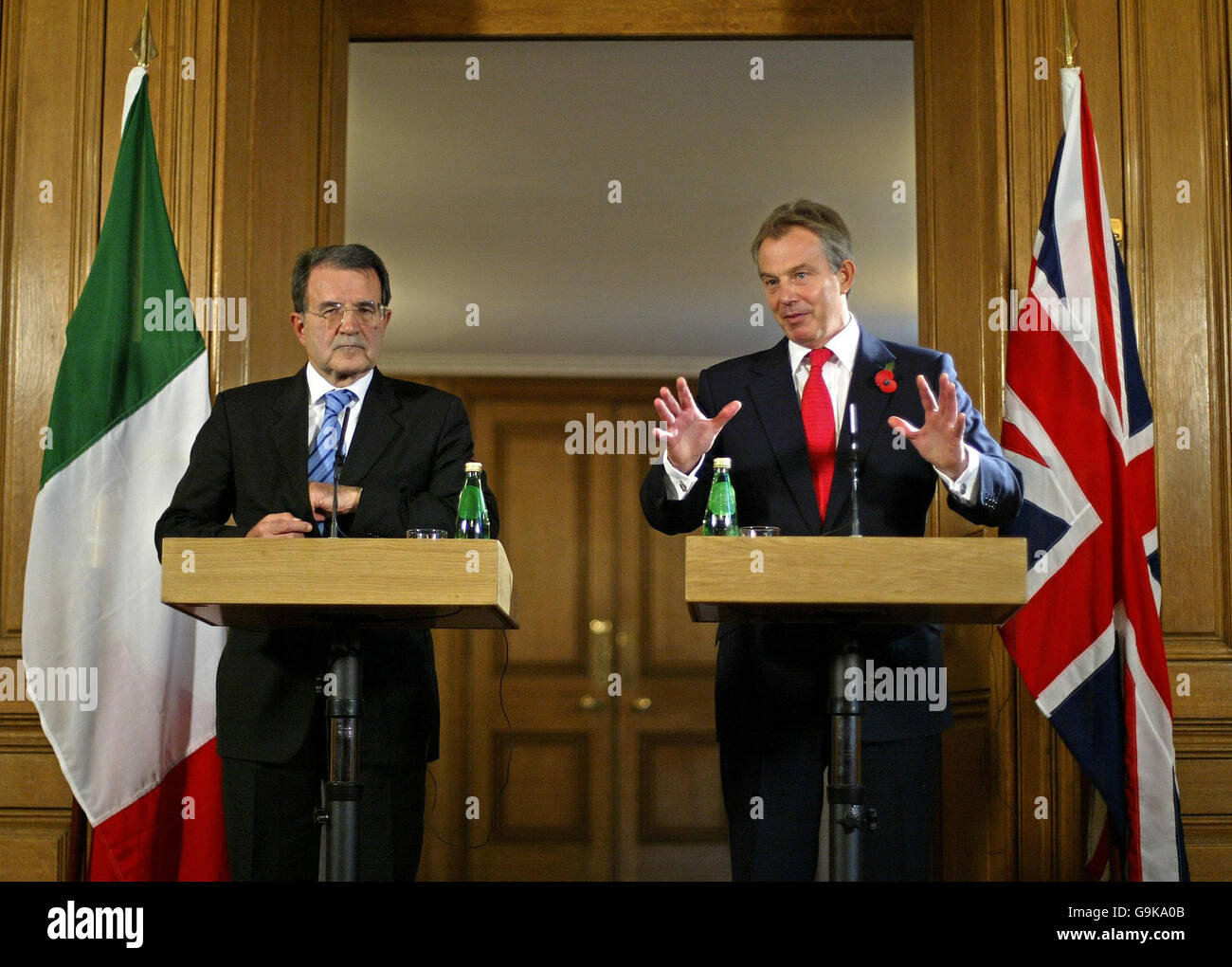 Italian Prime Minister Romano Prodi at London Stock Photo - Alamy