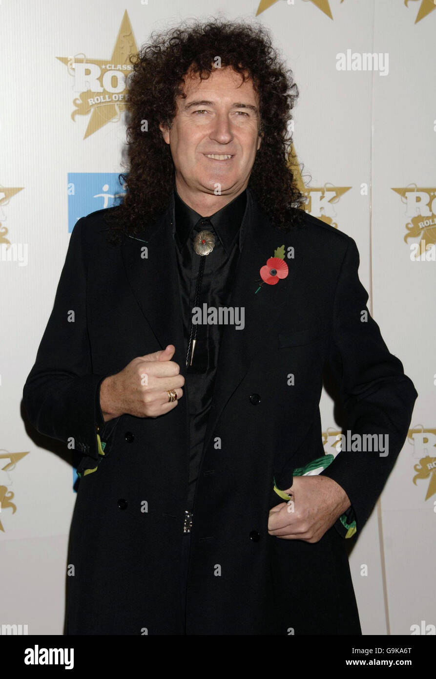 Brian May arrives for the Classic Rock Roll of Honour Awards, at the ...