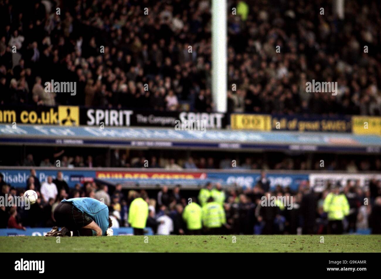 A dejected Paul Gerrard the Everton goalkeeper after he let in ...