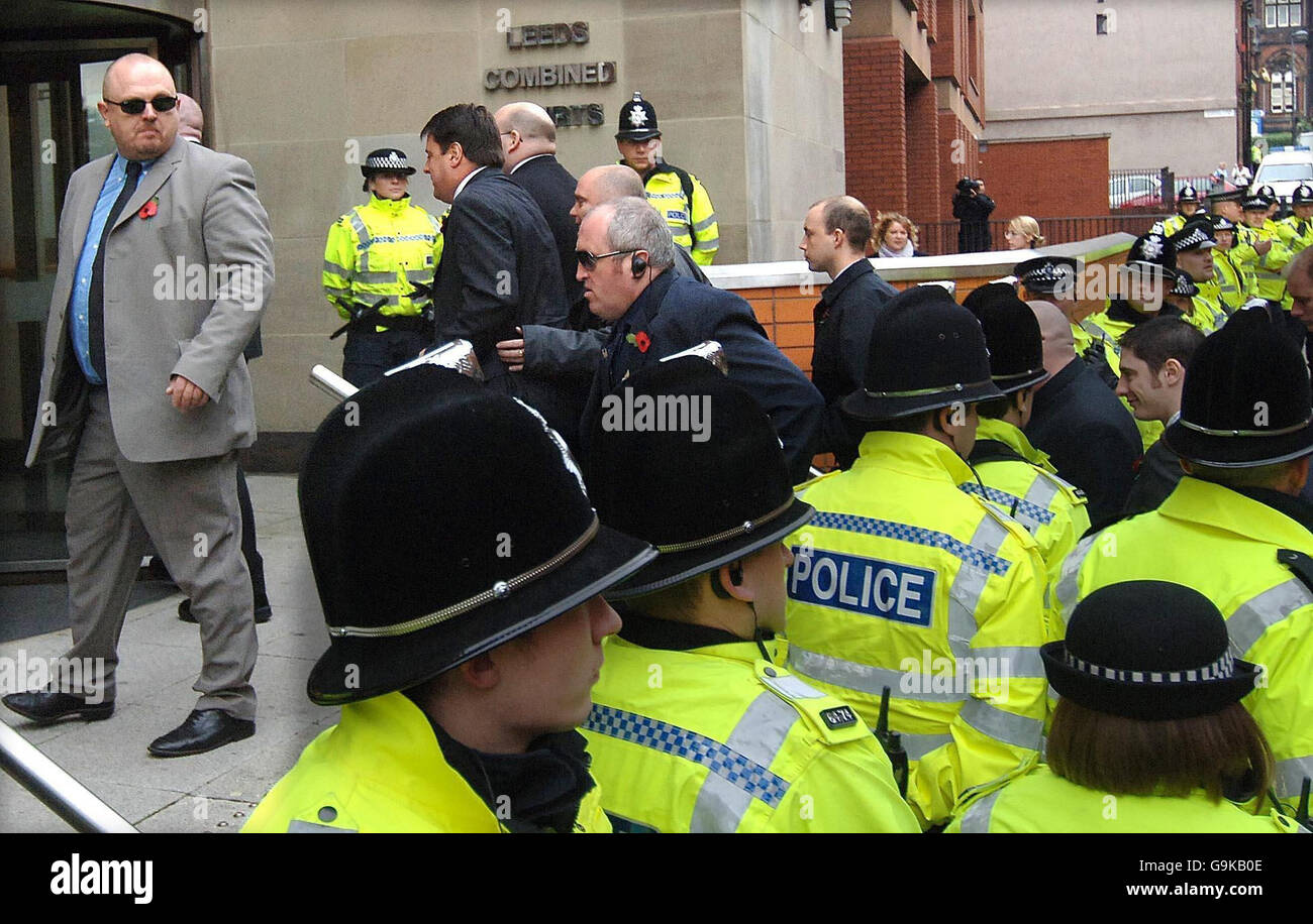 BNP leader Nick Griffin (top, 4th left, dark hair) and party head of ...